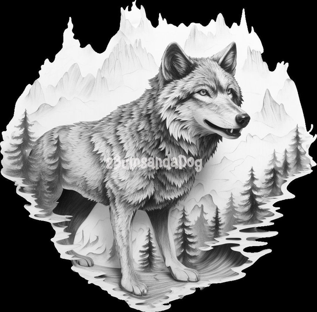 3d Illusion Wolf Standing Please Read Description Laser Ready - Etsy