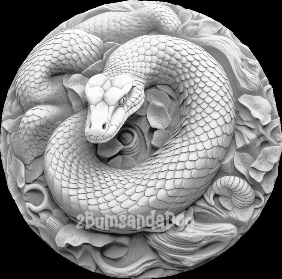 3d Illusion a Snake for Laser Please Read Description Laser Ready - Etsy