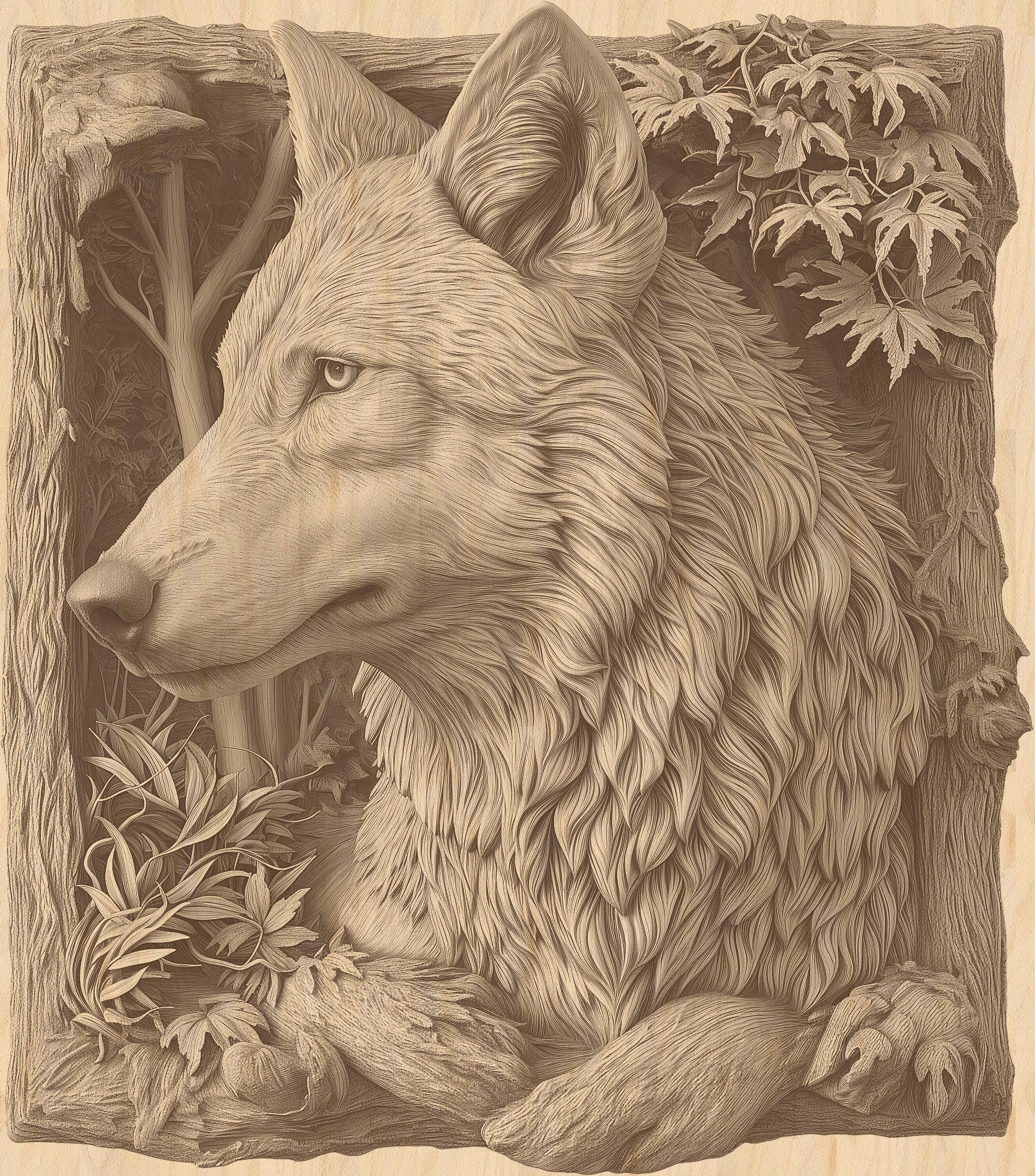 3d Illusion of a Wolf for Laser Please Read Description Laser Ready 4 ...