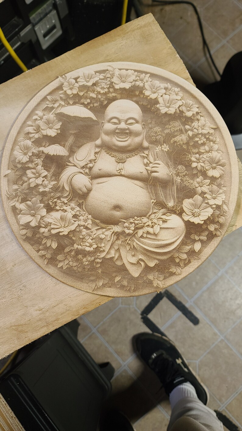 3d Illusion Laughing Buddha Budai for Laser Please Read Description ...