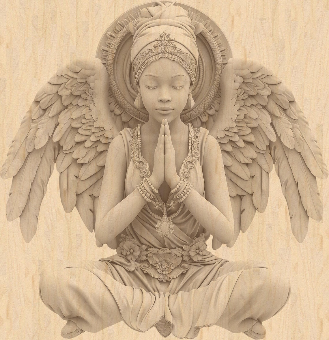 3d Illusion of an Angel in Prayer for Laser Please Read Description ...