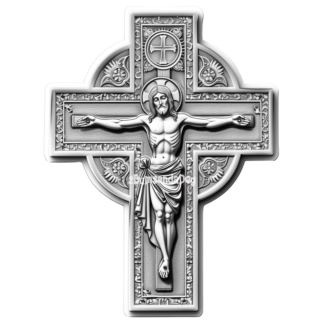 3d Illusion a Ornate Crucifix Religious Christian for Laser Please Read ...