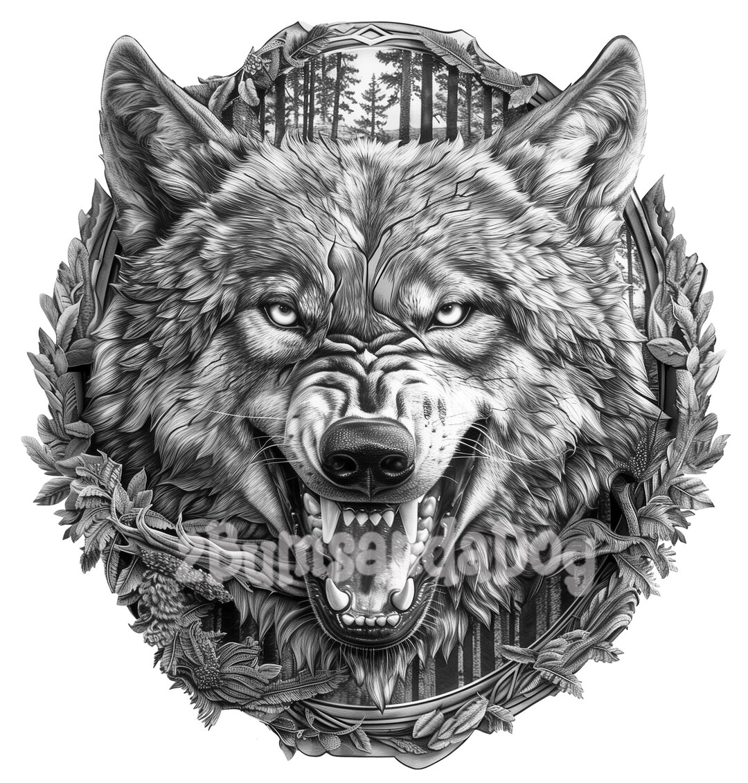 3d Illusion a Mean Wolf for Laser Please Read Description Laser Ready 4 ...