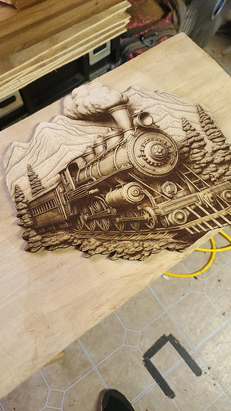 3d Illusion Steam Train for Laser Please Read Description Laser Ready ...