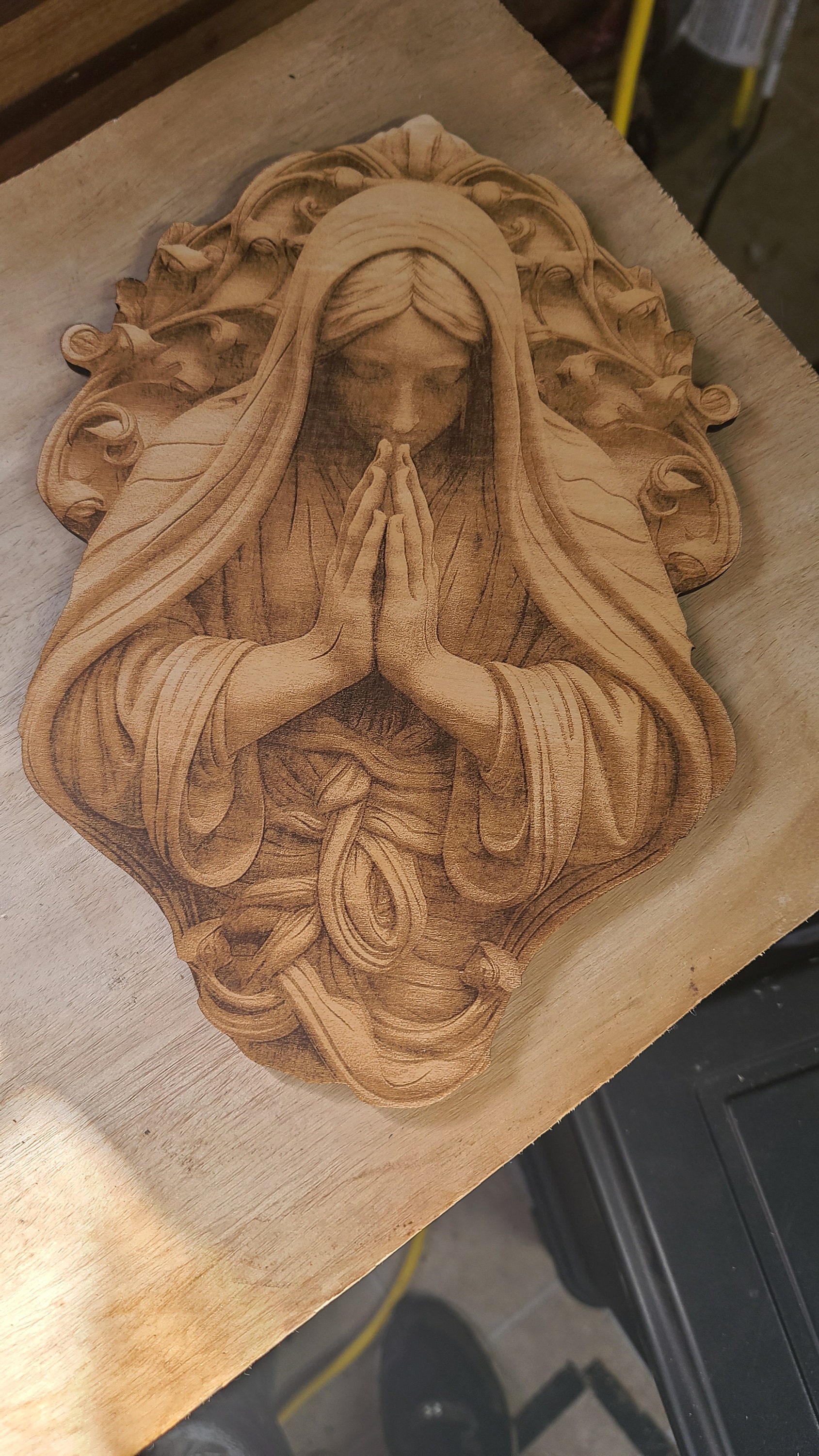 3d Illusion Mary Praying for Laser Please Read Description Laser Ready ...