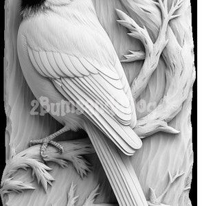 3d Illusion Perched Cardinal for Laser Please Read Description Laser ...