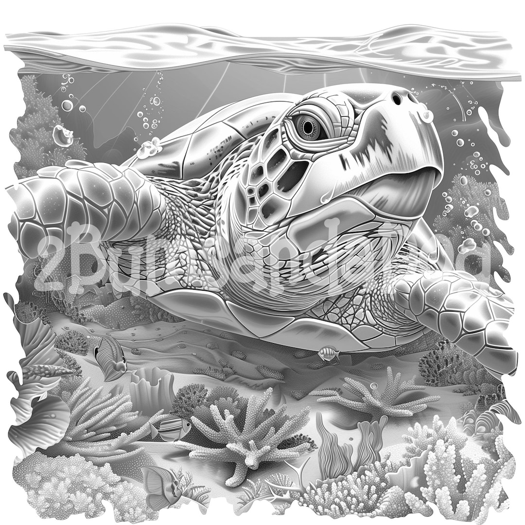 3d Illusion A Sea Turtle Underwater for Laser Please Read Description ...