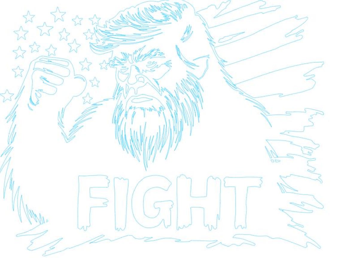 SVG Vector XCS PNG of a Bigfoot Sasquatch Giving a Fist Pump With the ...