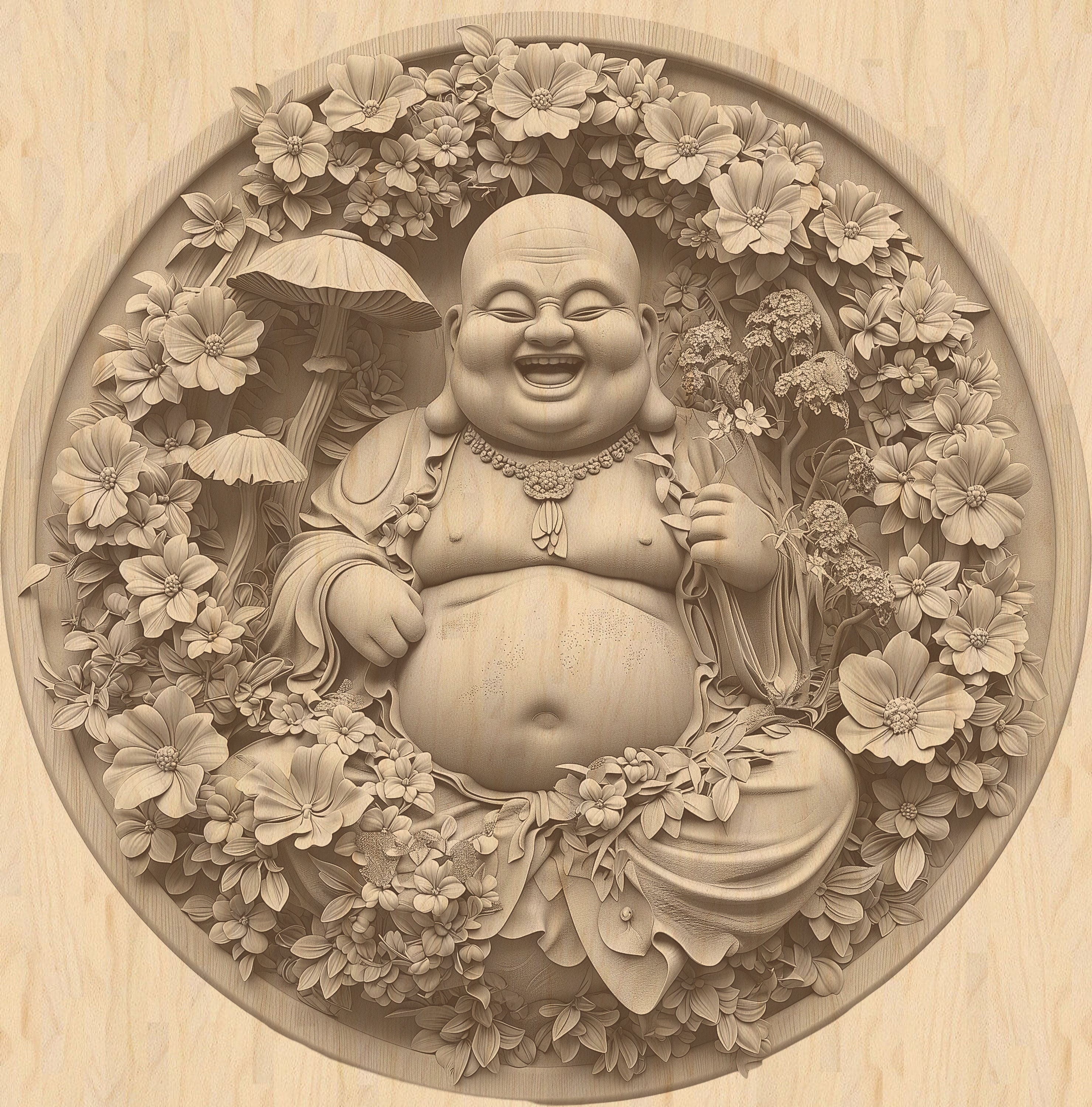 3d Illusion Laughing Buddha Budai for Laser Please Read Description ...