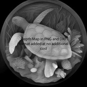 3d Illusion Sea Turtle for Laser Coin Shape Please Read Description ...