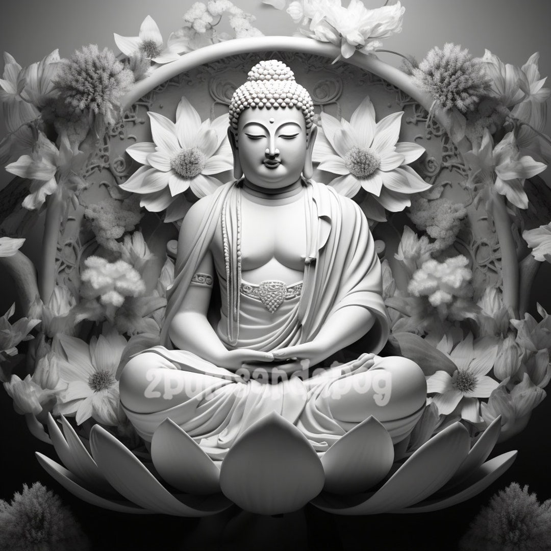 3d Illusion Buddha on Lotus Flower for Laser Please Read Description Laser Ready - Etsy