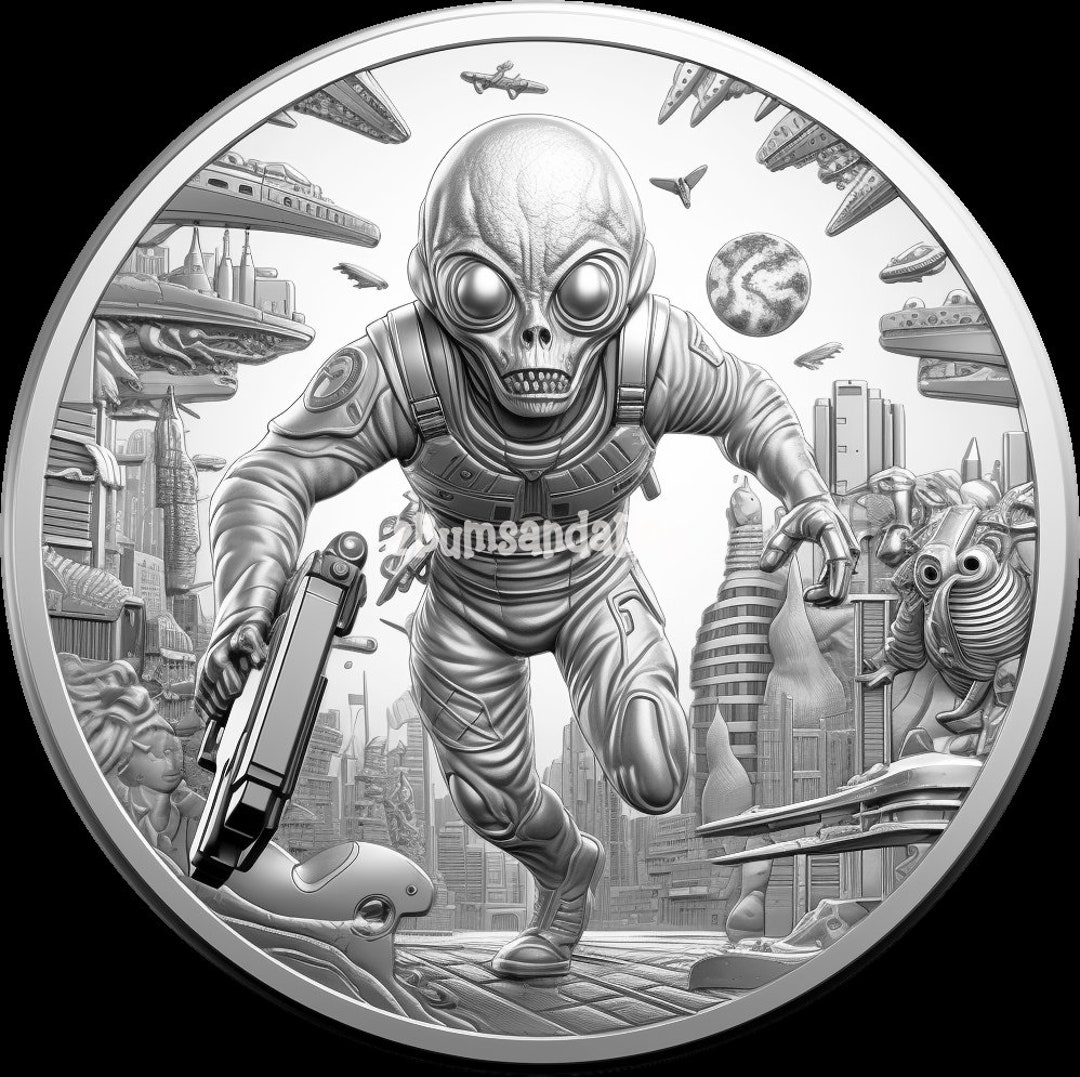 3d Illusion Alien With Raygun for Laser Please Read Description Laser ...