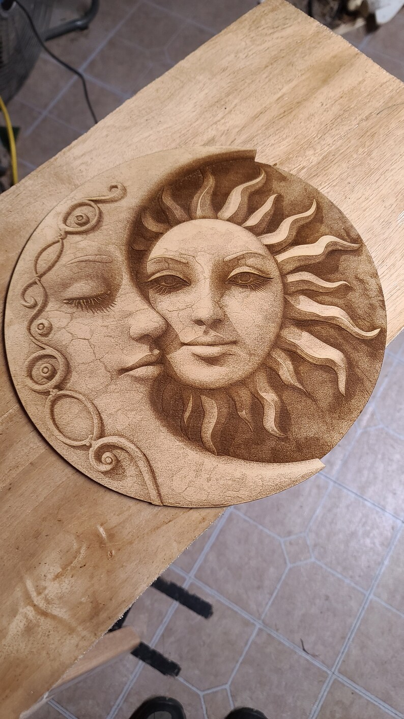 3d Illusion of the Sun and Moon for Laser Please Read Description Laser ...