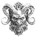 3d Illusion a Devil Demon With Long Curled Horns for Laser Please Read ...