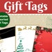 Printable Gift Tags, Christmas Gift Tags, Holiday Gift Tags, Assorted ...
