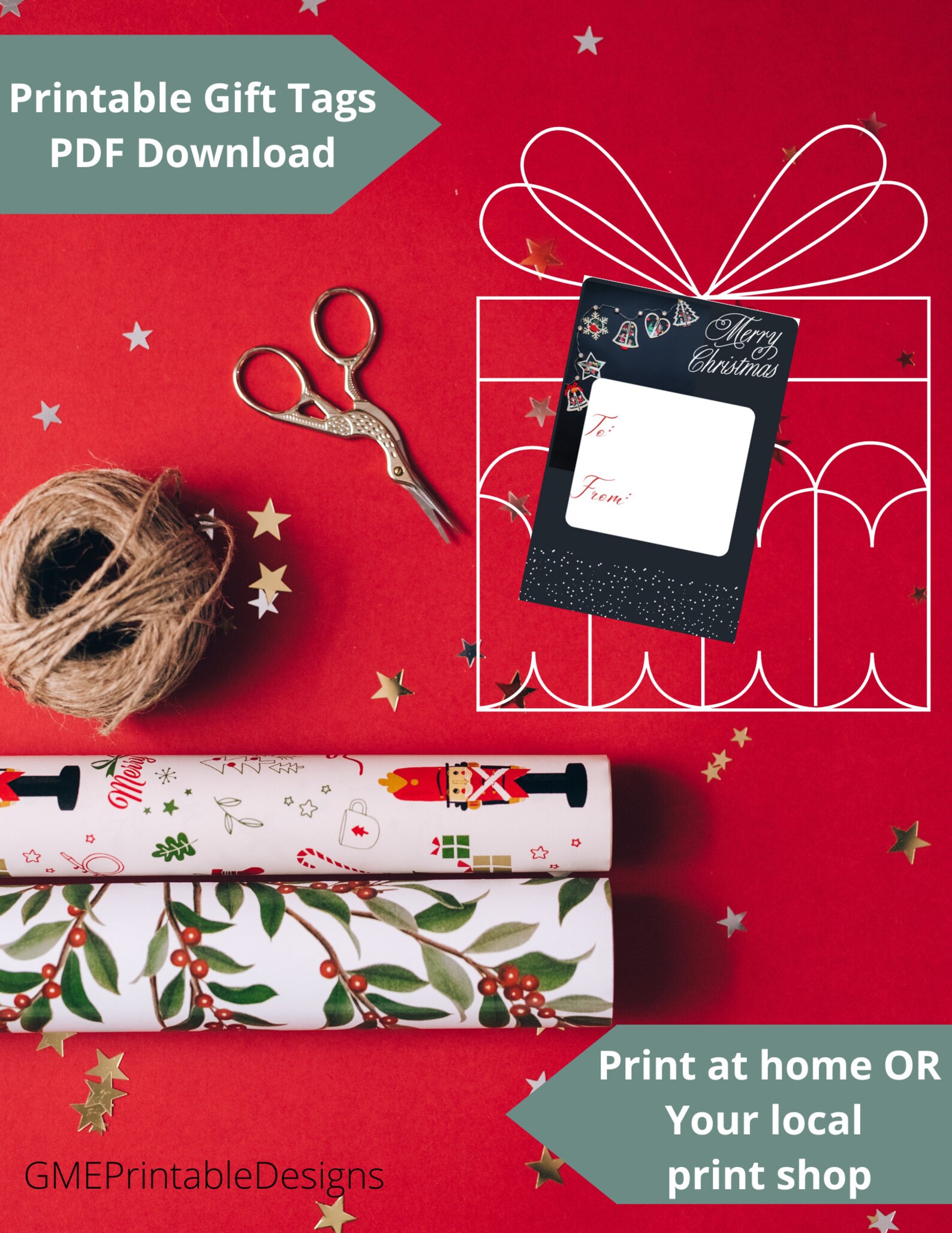 Printable Gift Tags, Christmas Gift Tags, Holiday Gift Tags, Assorted ...