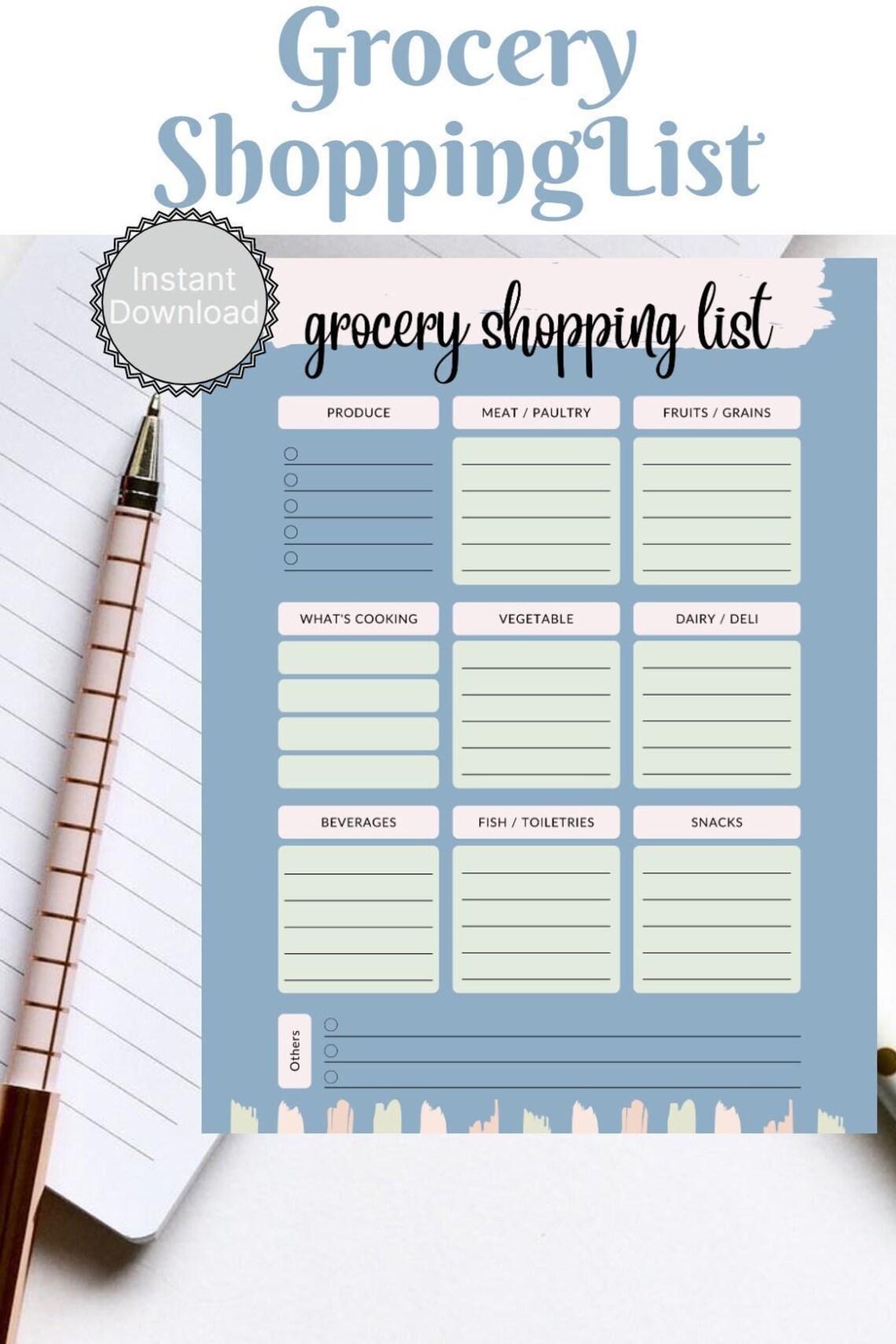 Grocery List, Grocery, List Organization, Food List - Etsy