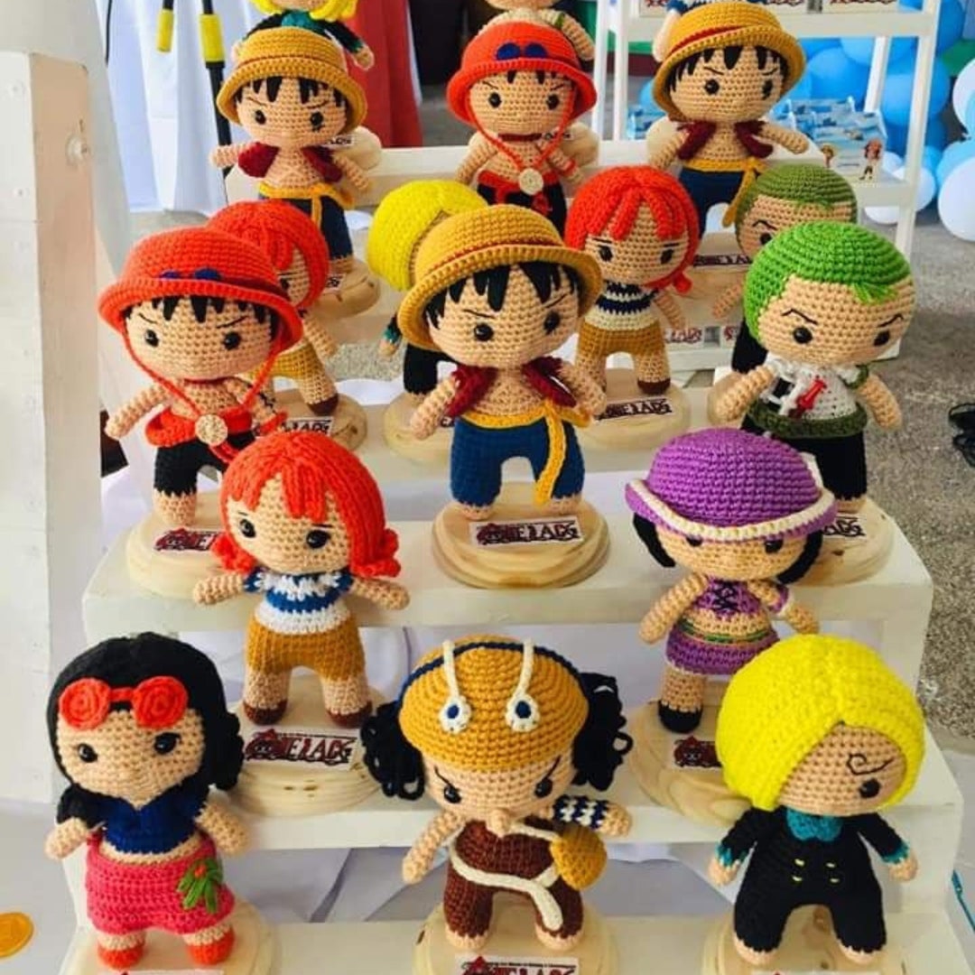 One Piece Characters Amigurumi Crocheted Cartoon Pirate Characters Crochet Amigurumi