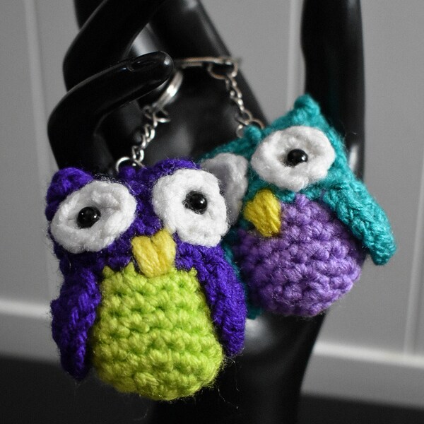 Crochet Owl Keychain - Etsy