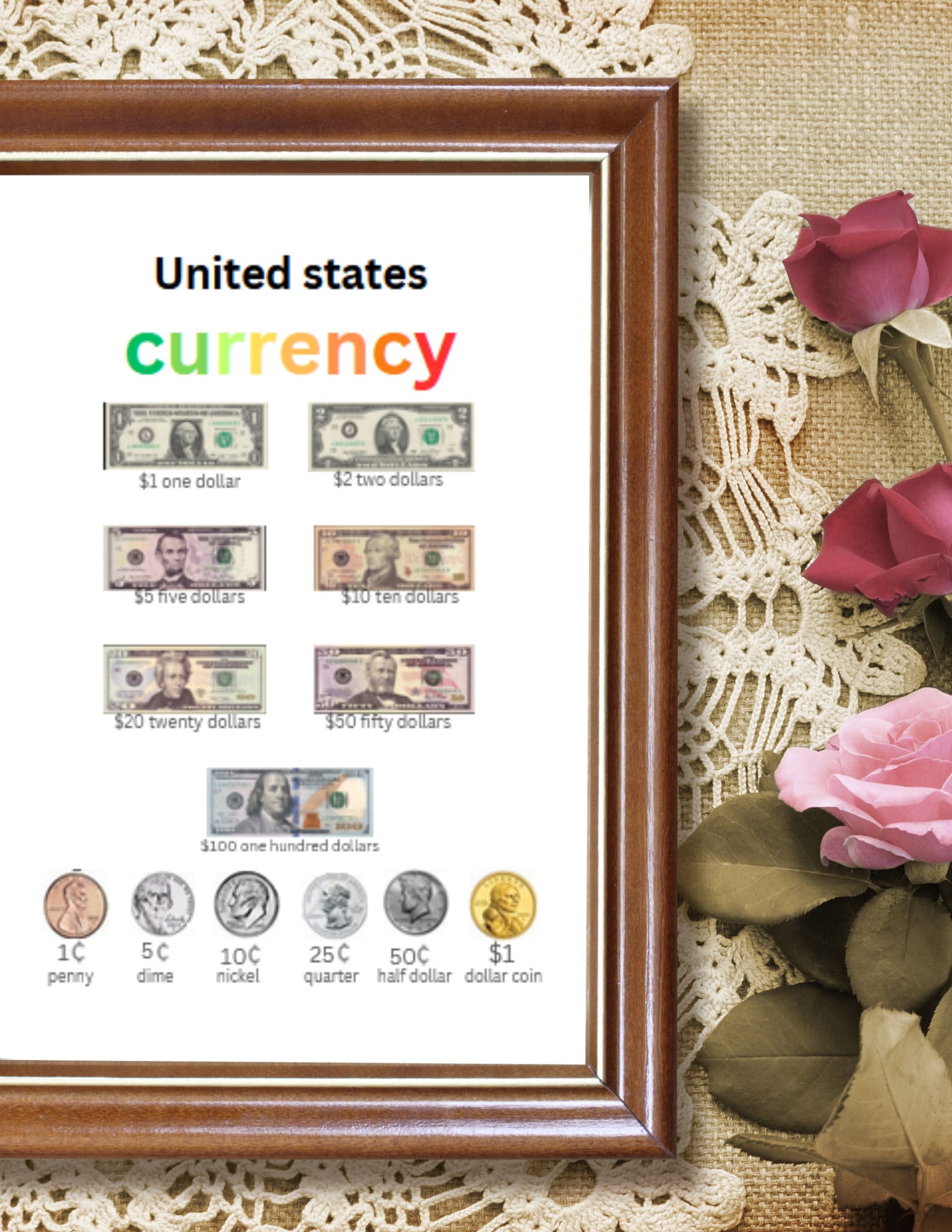 US Currency Counting Money Printable - Etsy
