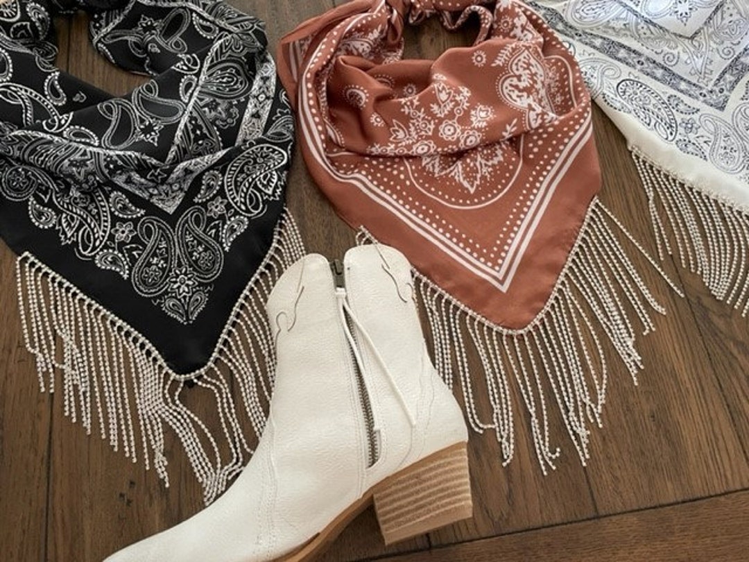 Bandana W/ Fringe, Disco Cowgirl, Bachelorette, Concert, Nash Bash ...