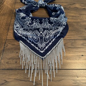 Bandana W/ Fringe, Disco Cowgirl, Bachelorette, Concert, Nash Bash - Etsy