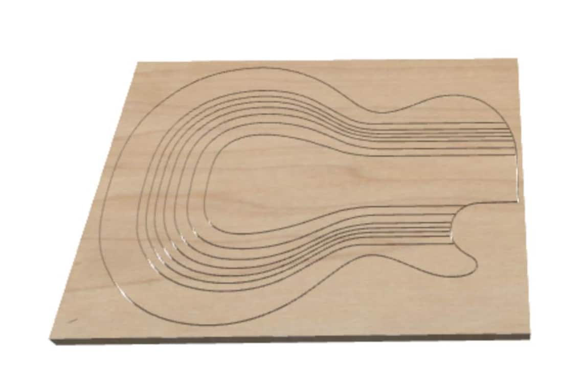 Lp Body Contour Template CNC FILE, Svg, Dxf, Xcarve, Onefinity ...