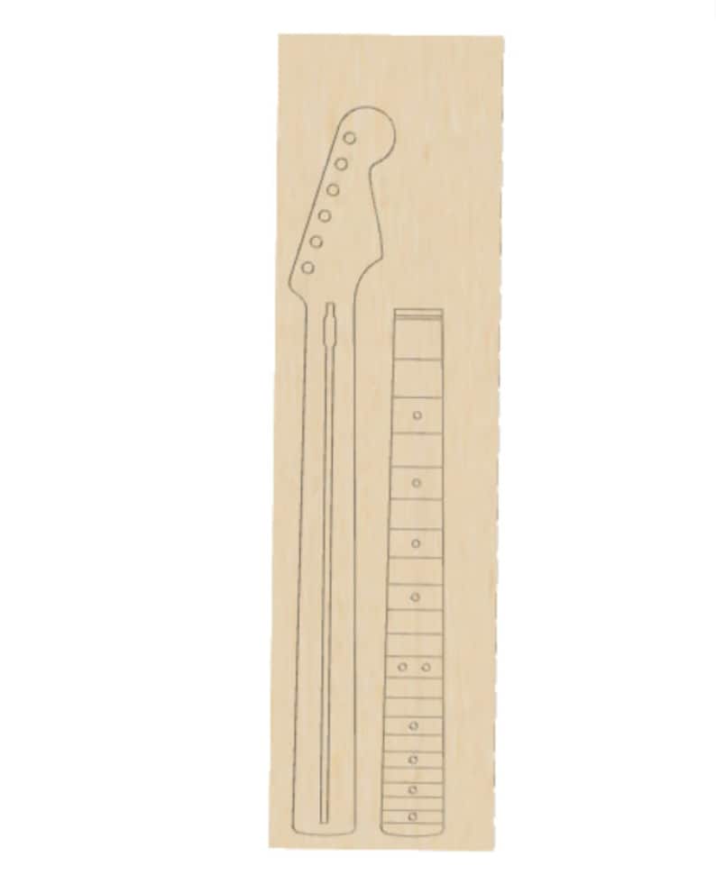 S-style Neck and Fretboard SVG/DXF File for Cnc, X-carve, Onefinity ...