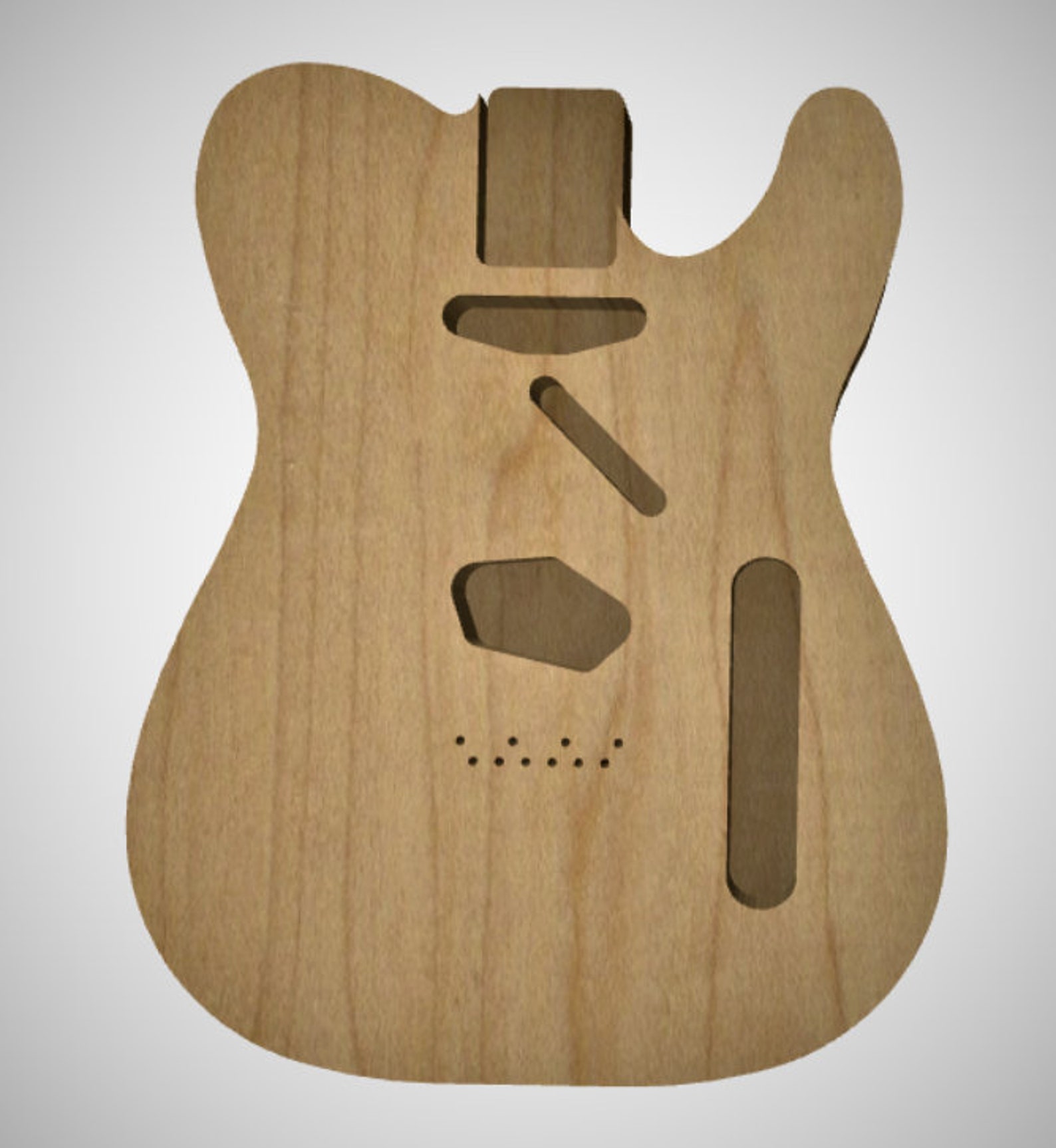 T-style Guitar Body Svg, Dxf File for CNC, Xcarve, Shapeoko, Onefinity ...