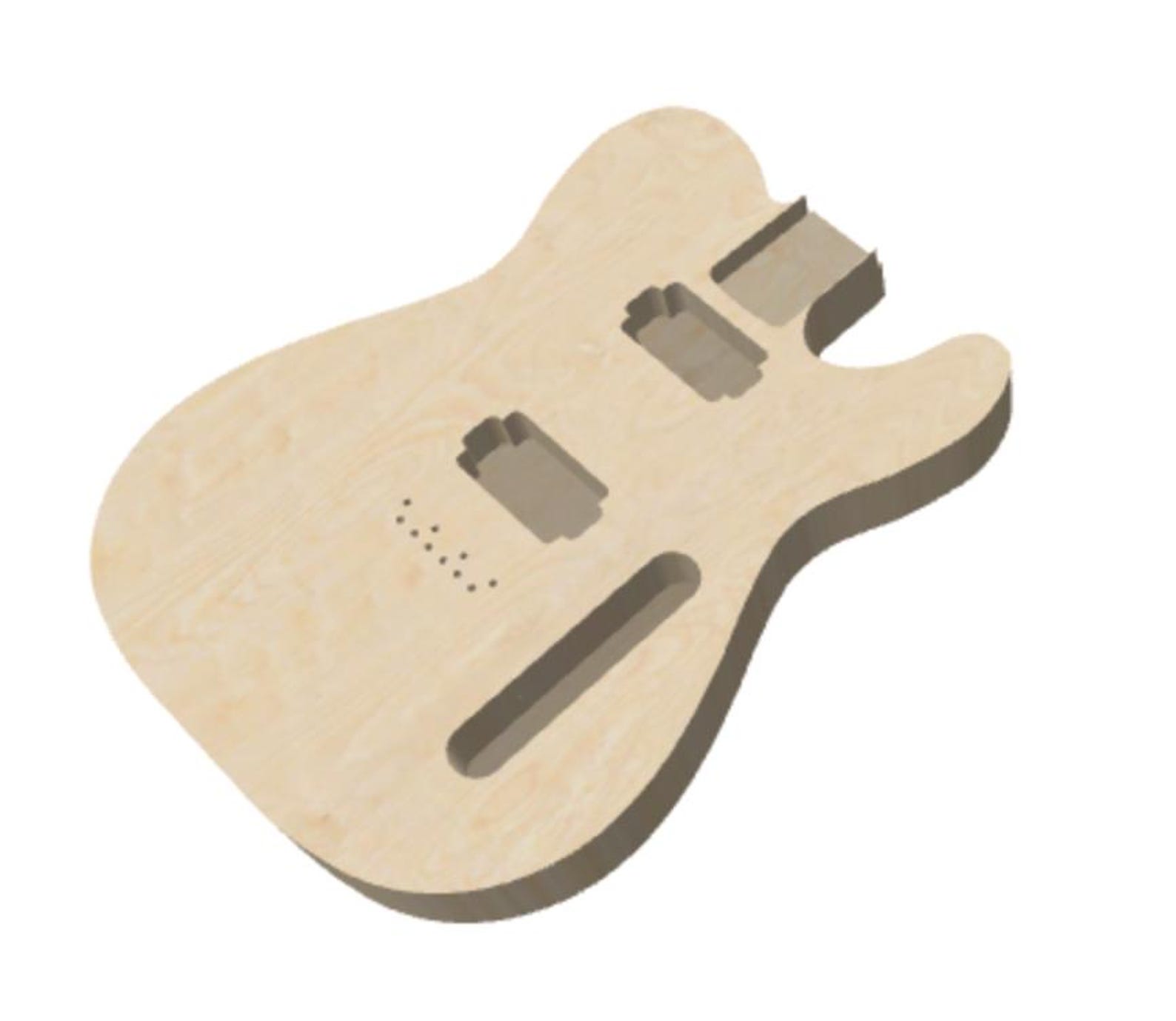 Bucker T-style Guitar Body SVG and DXF, CNC File, Xcarve, Onefinity ...