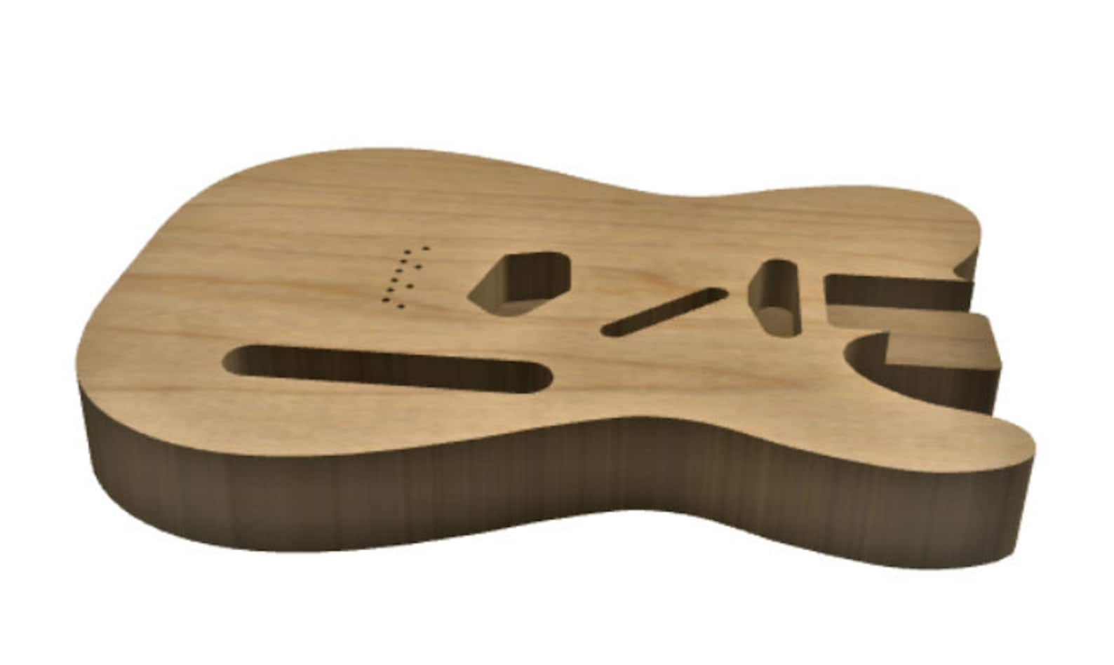 T-style Guitar Body Svg, Dxf File for CNC, Xcarve, Shapeoko, Onefinity ...