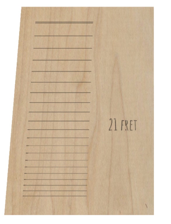 Fret Slot SVG/DXF Template for CNC 25.5 Inch Scale 21 Frets - Etsy