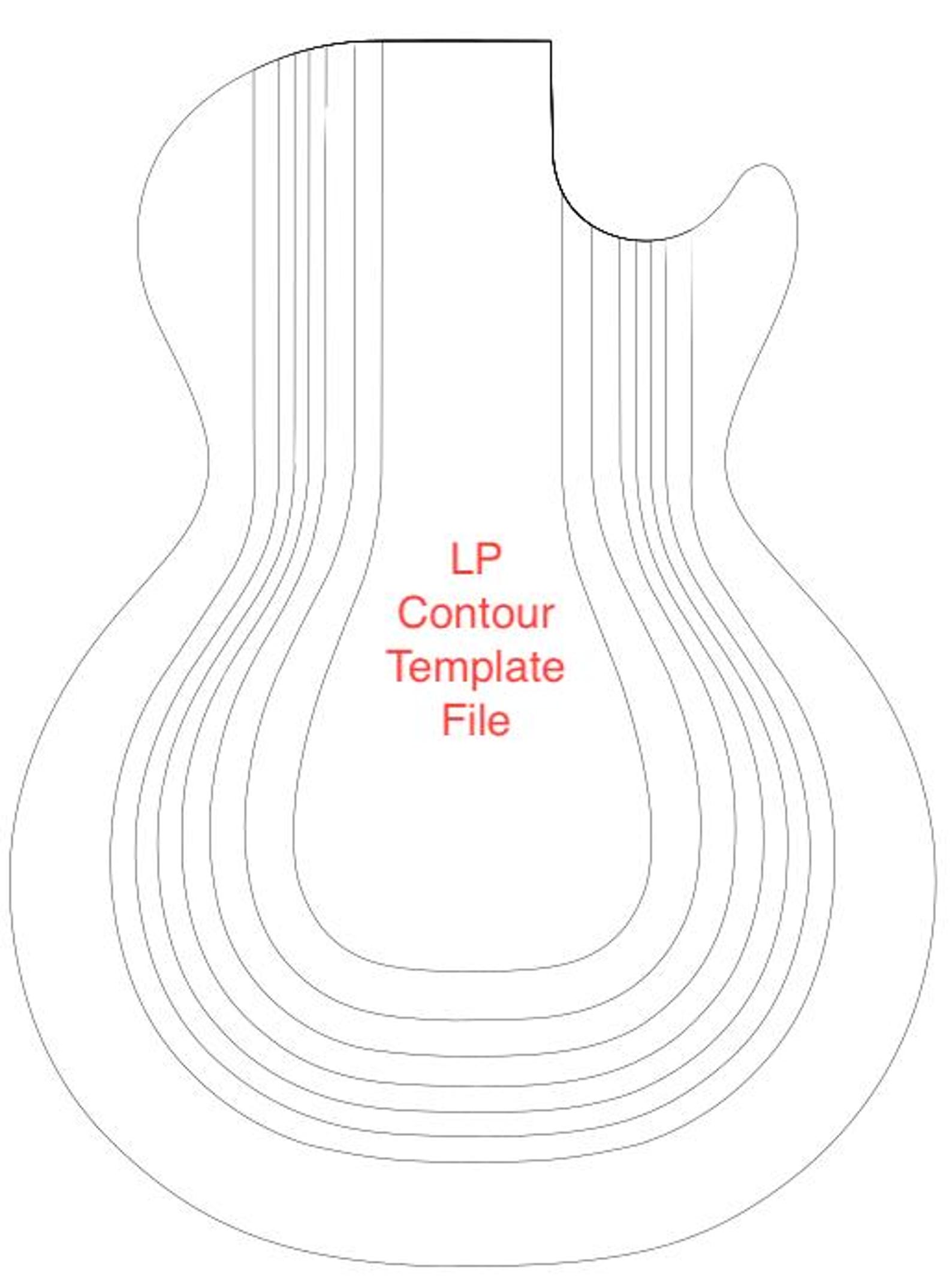 Lp Body Contour Template CNC FILE, Svg, Dxf, Xcarve, Onefinity ...