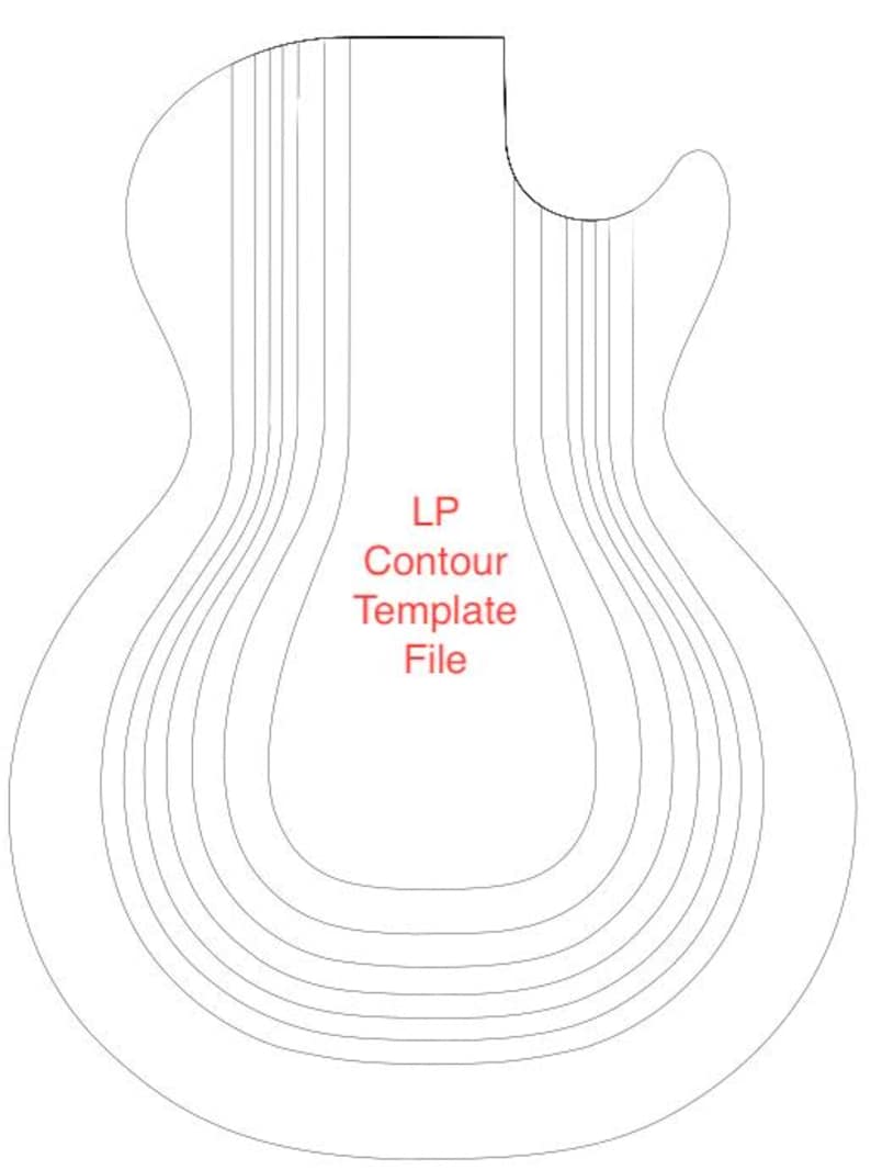 Lp Body Contour Template CNC FILE, Svg, Dxf, Xcarve, Onefinity ...