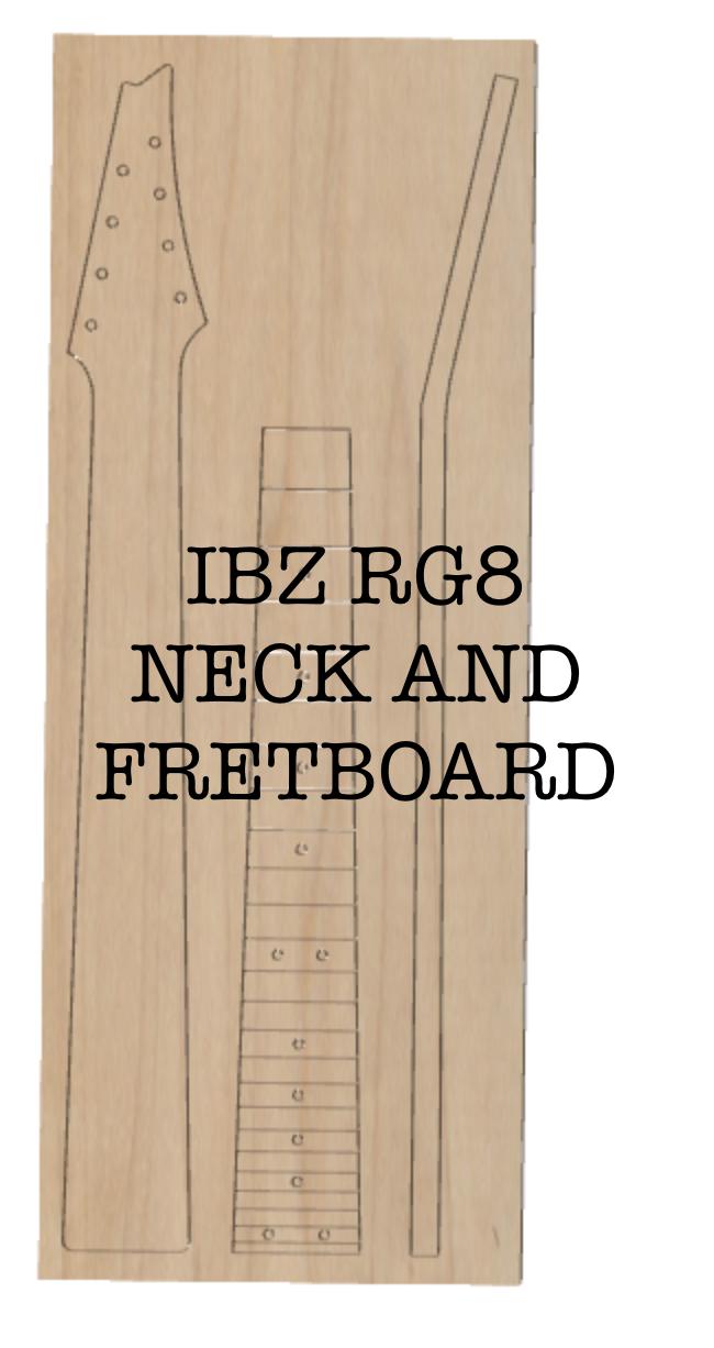 Ibz RG8 Neck and Fretboard SVG, DXF, CNC File, Xcarve, Shapeoko ...