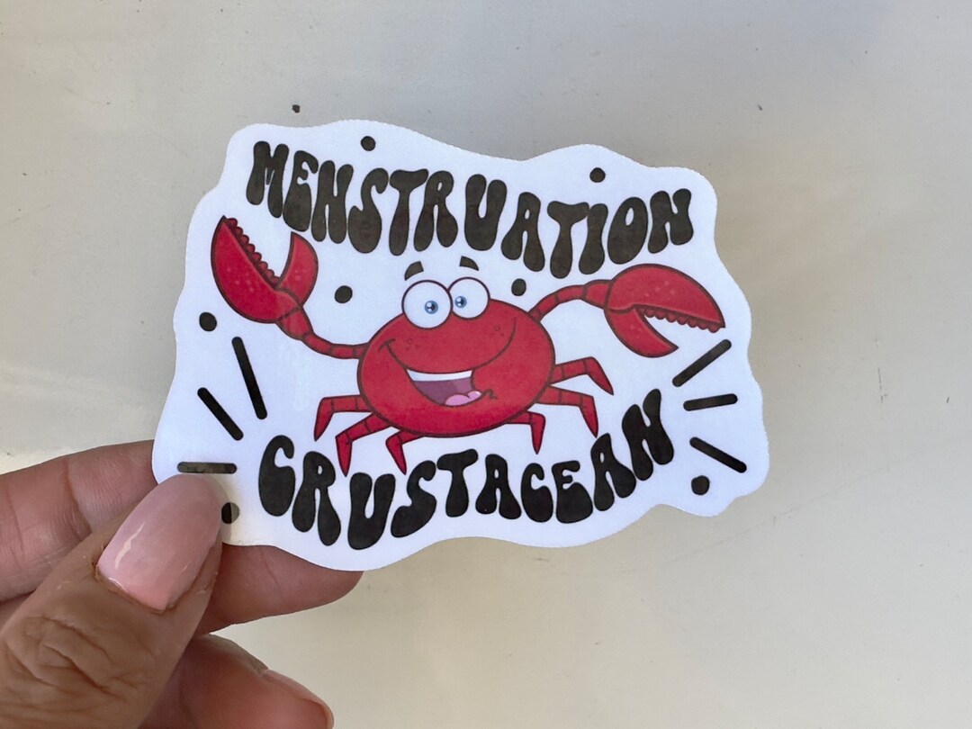 Menstruation Crustacean Sticker Waterproof Sticker Laptop - Etsy