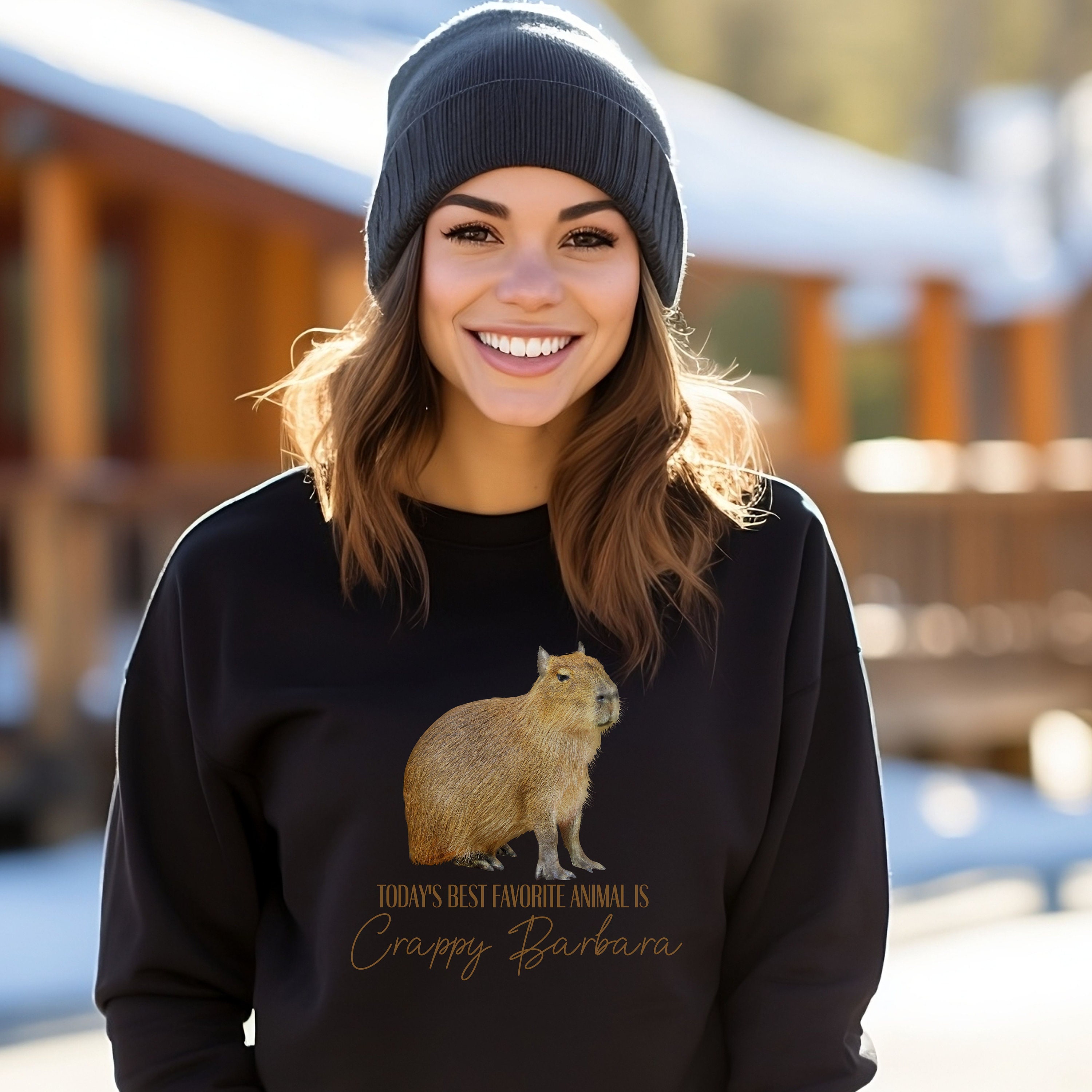 Capybara Sweatshirt, Funny Crappy Barbara Capybara, Creepy Dave Best ...