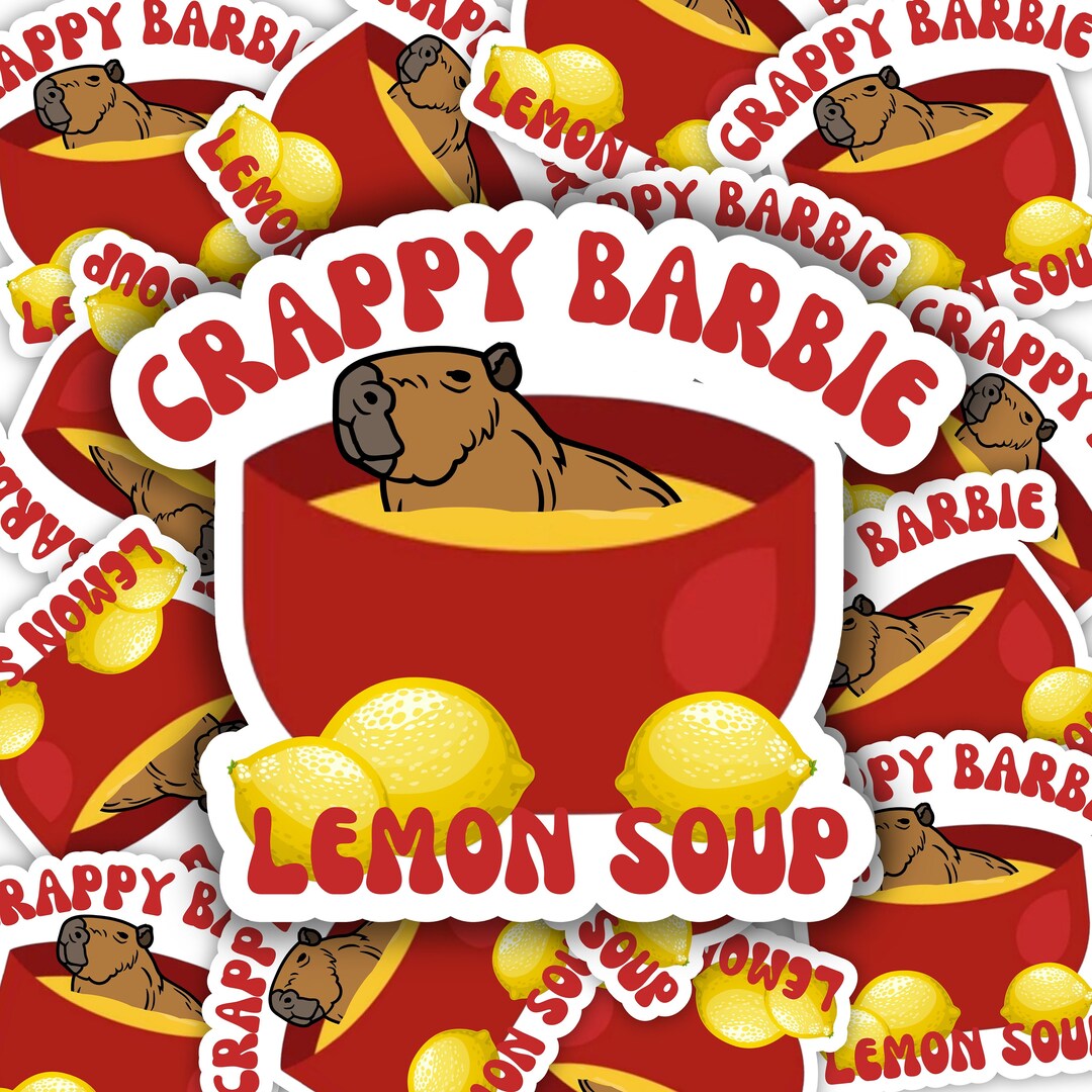 Capybara Sticker, Funny Crappy Barbara Sticker, Social Media Animal ...