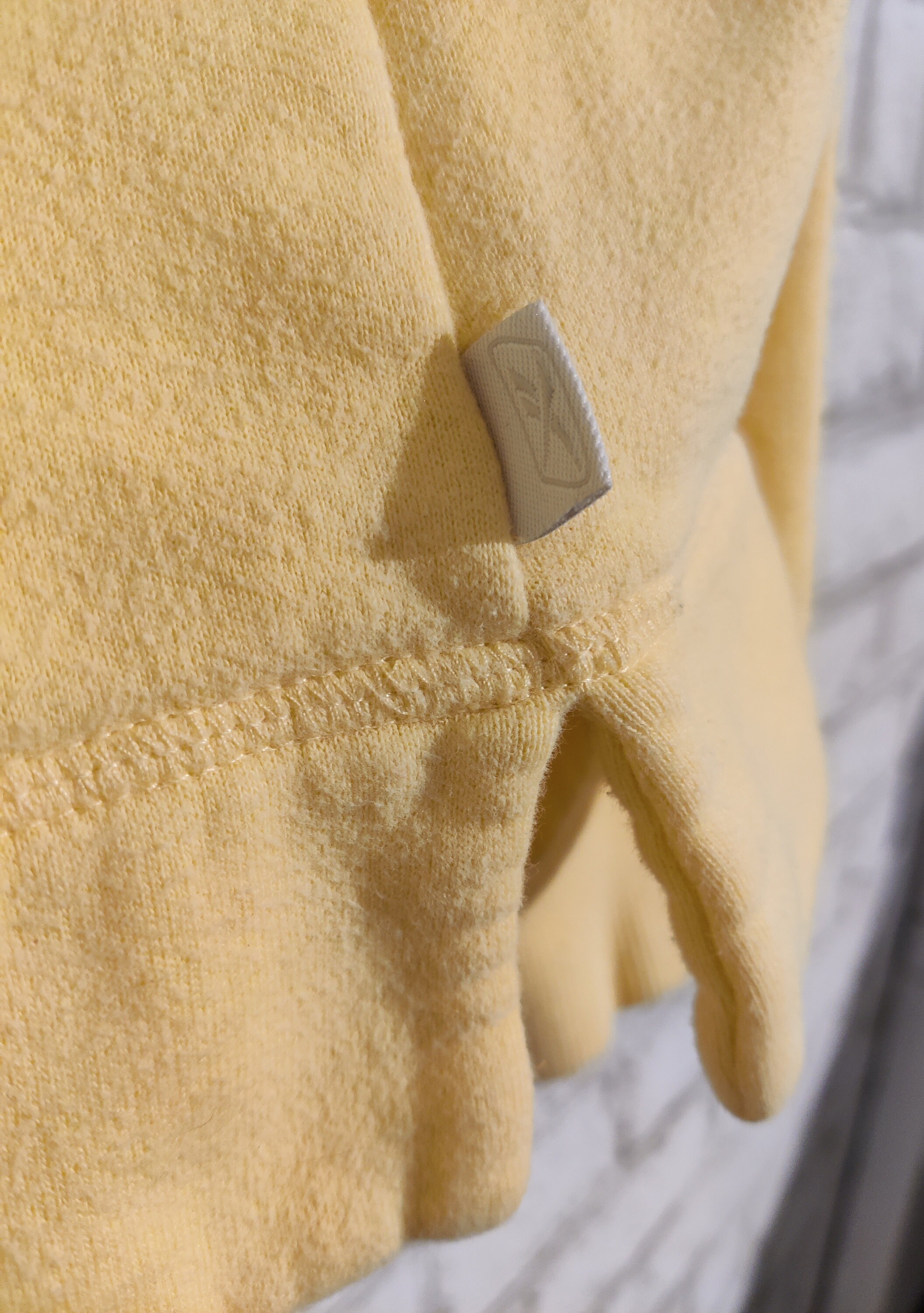 Reebok Vintage Pastel Yellow Soft Thick 1/4 Zip Pullover 90's Size XXL ...