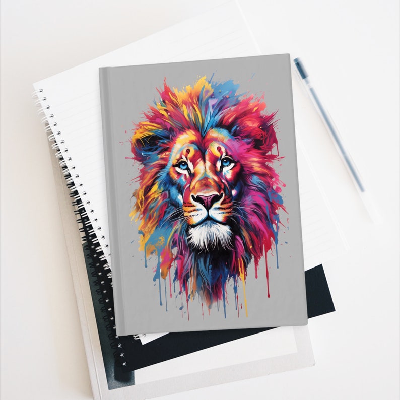 Lion Face Notebook Majestic Lion Notebook Lion Book for Animal Lover ...
