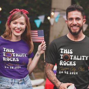 Custom Eclipse T-shirt Customized Totality Shirt Personalized Solar ...