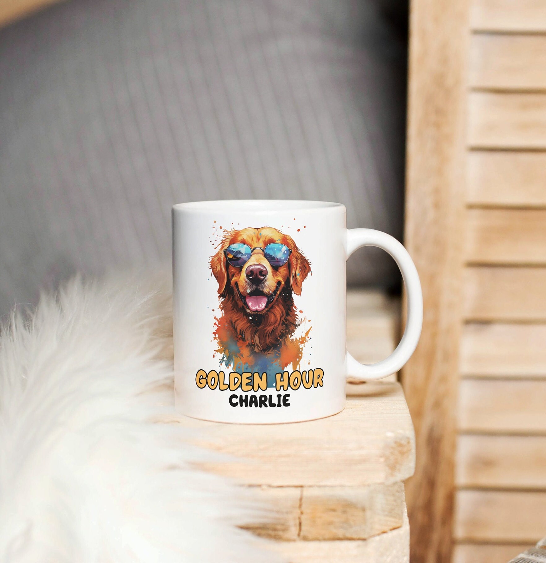 Custom Golden Retriever Mug Personalized Gift for Golden Retriever ...