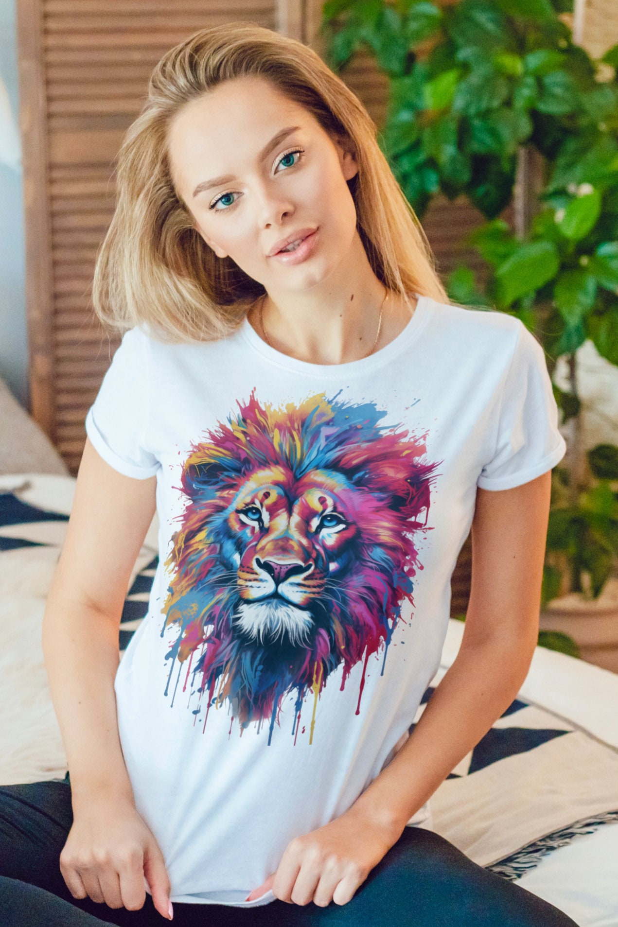 Lion Face Shirt Majestic Lion T Shirt Wild Life Lion T-shirt for Animal ...