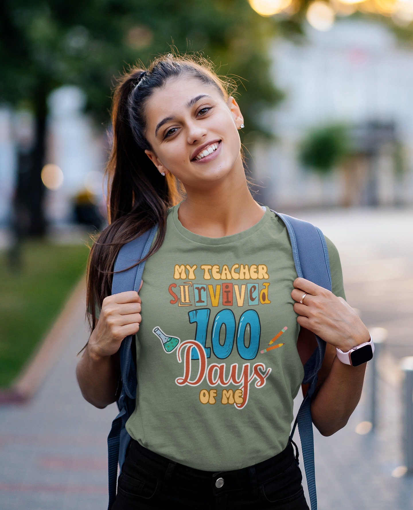 100 Days of School Shirt Survived 100th School Day T-shirt for Students ...