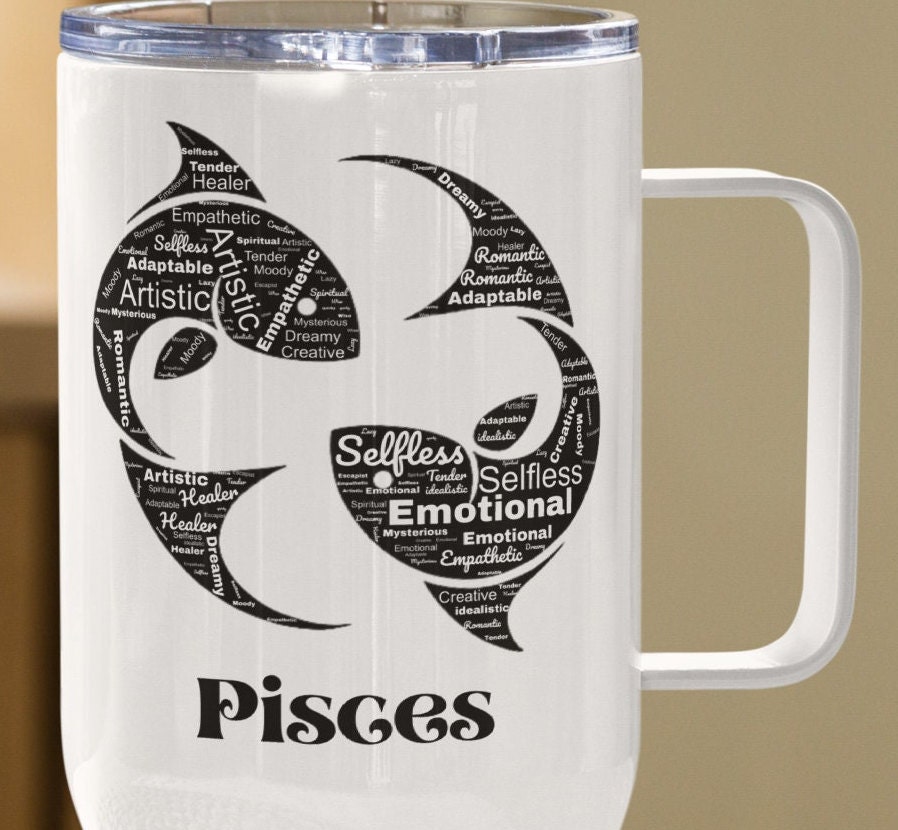 Pisces Travel Mug Gift for Pisces Birthday Gift for Pisces Zodiac Gift ...