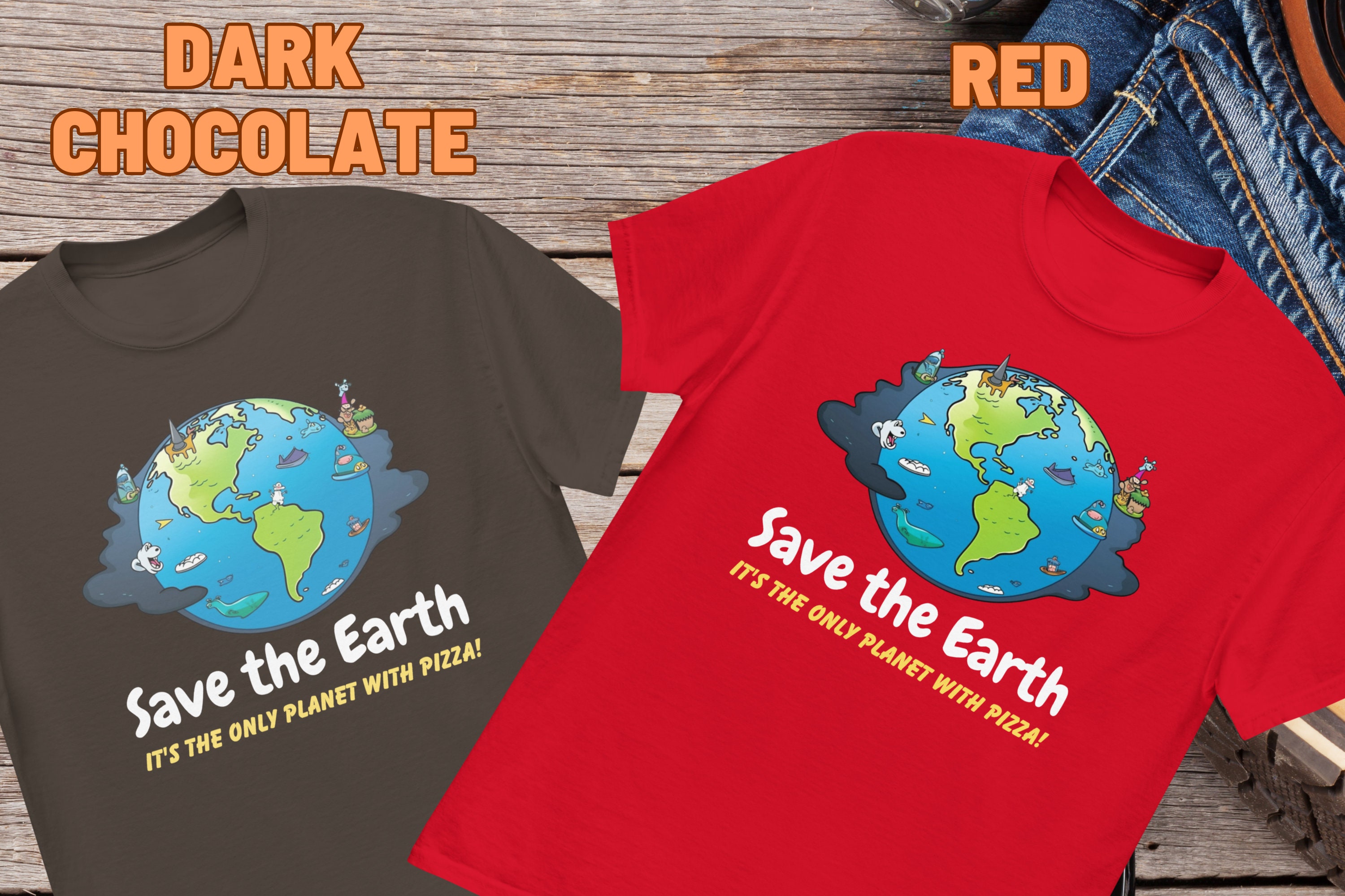Save Earth Shirt Pizza T Shirt Environmental T-shirt Earth Day - Etsy