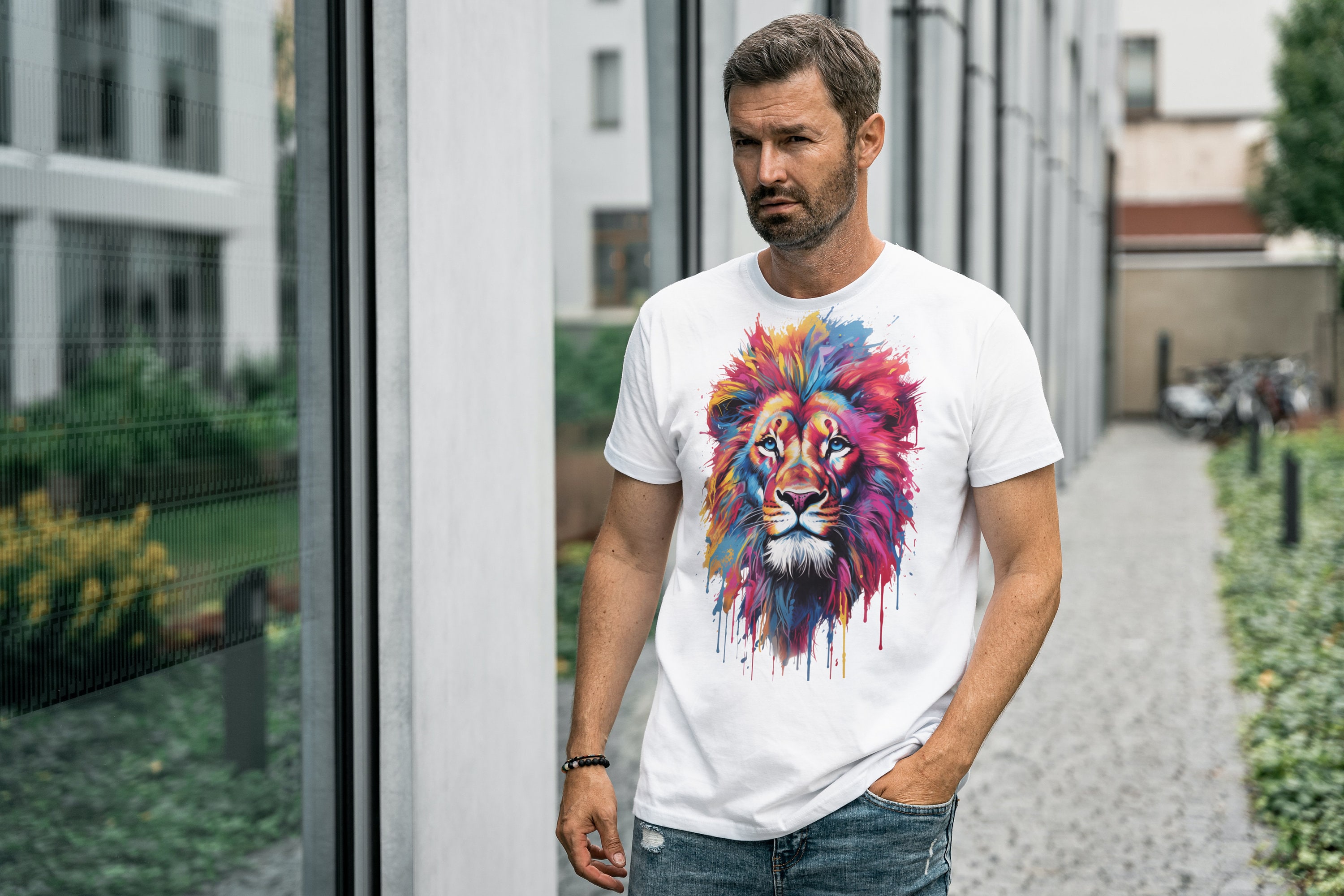 Lion Face Shirt Majestic Lion T Shirt Wild Life Lion T-shirt for Animal ...