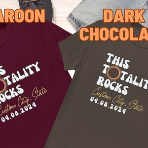 Custom Eclipse T-shirt Customized Totality Shirt Personalized Solar ...