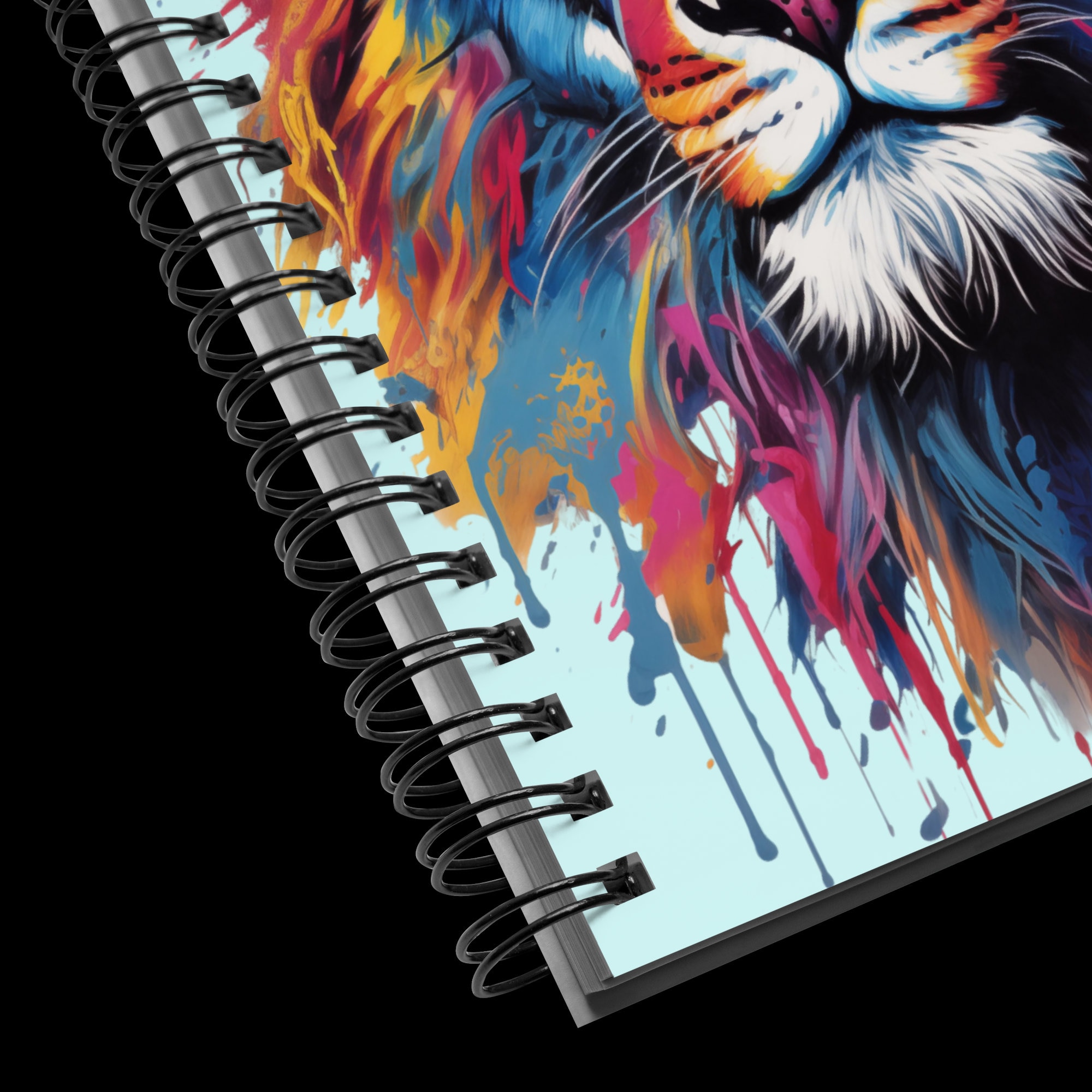 Lion Face Notebook Majestic Lion Spiral Notebook Wildlife Lion Book for ...