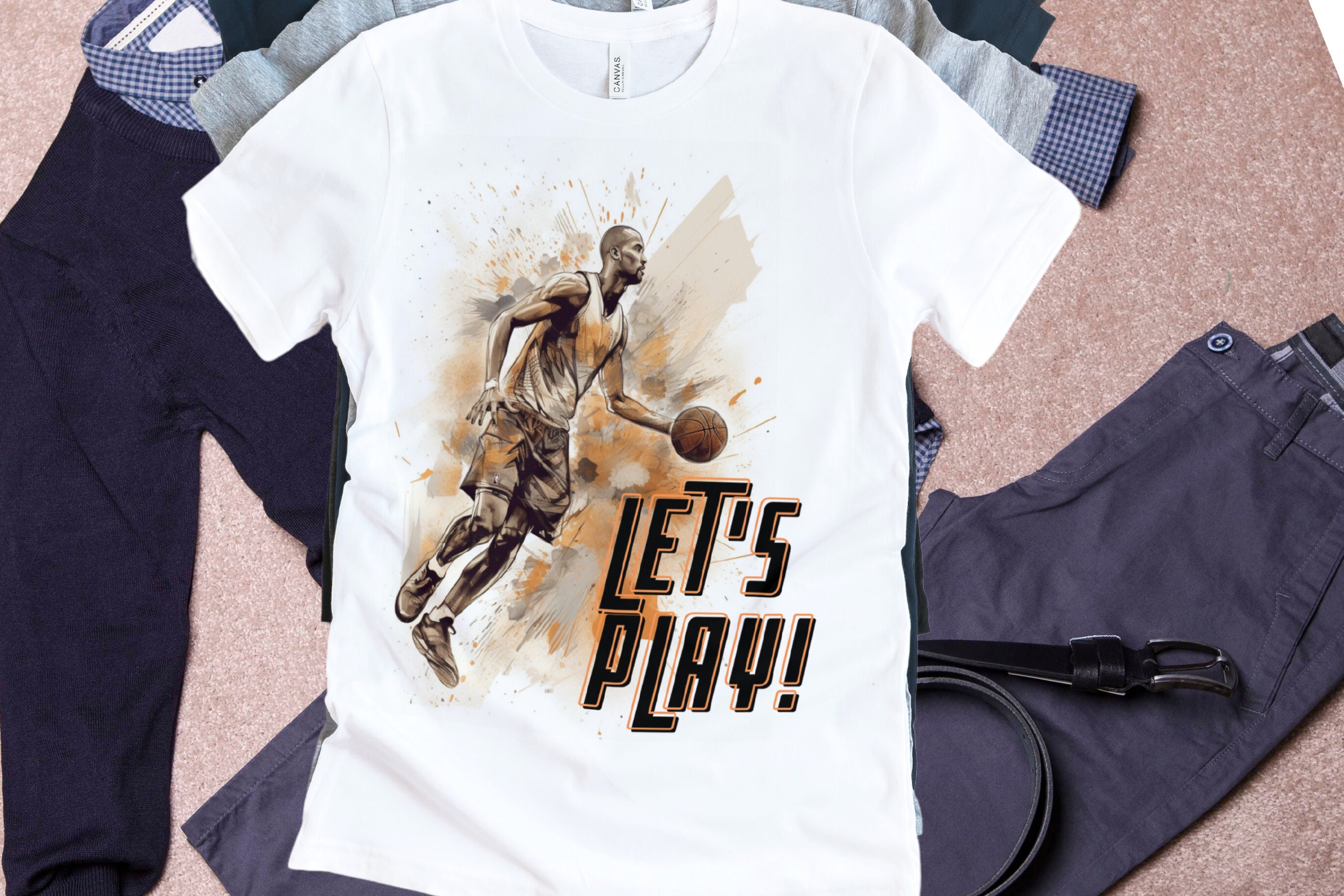 Cool Basketball Shirt Game Day Shirt Basketball Sport Lover Tee Sports ...